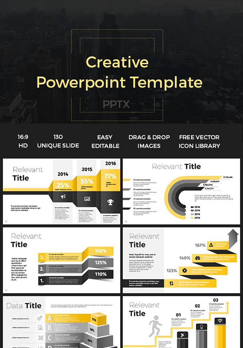 City Creative PowerPoint Template #94924