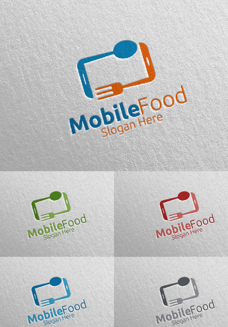 Mobile Food for Restaurant or Cafe 34 Logo Template #95469