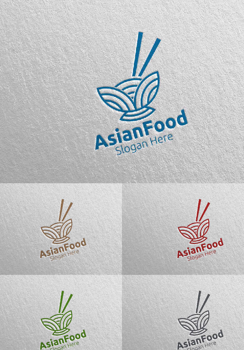 Asian Food for Nutrition or Supplement Concept 79 Logo Template #95760
