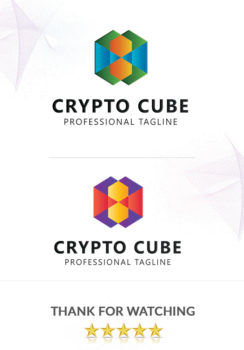 Crypto Cube Logo Template #95899