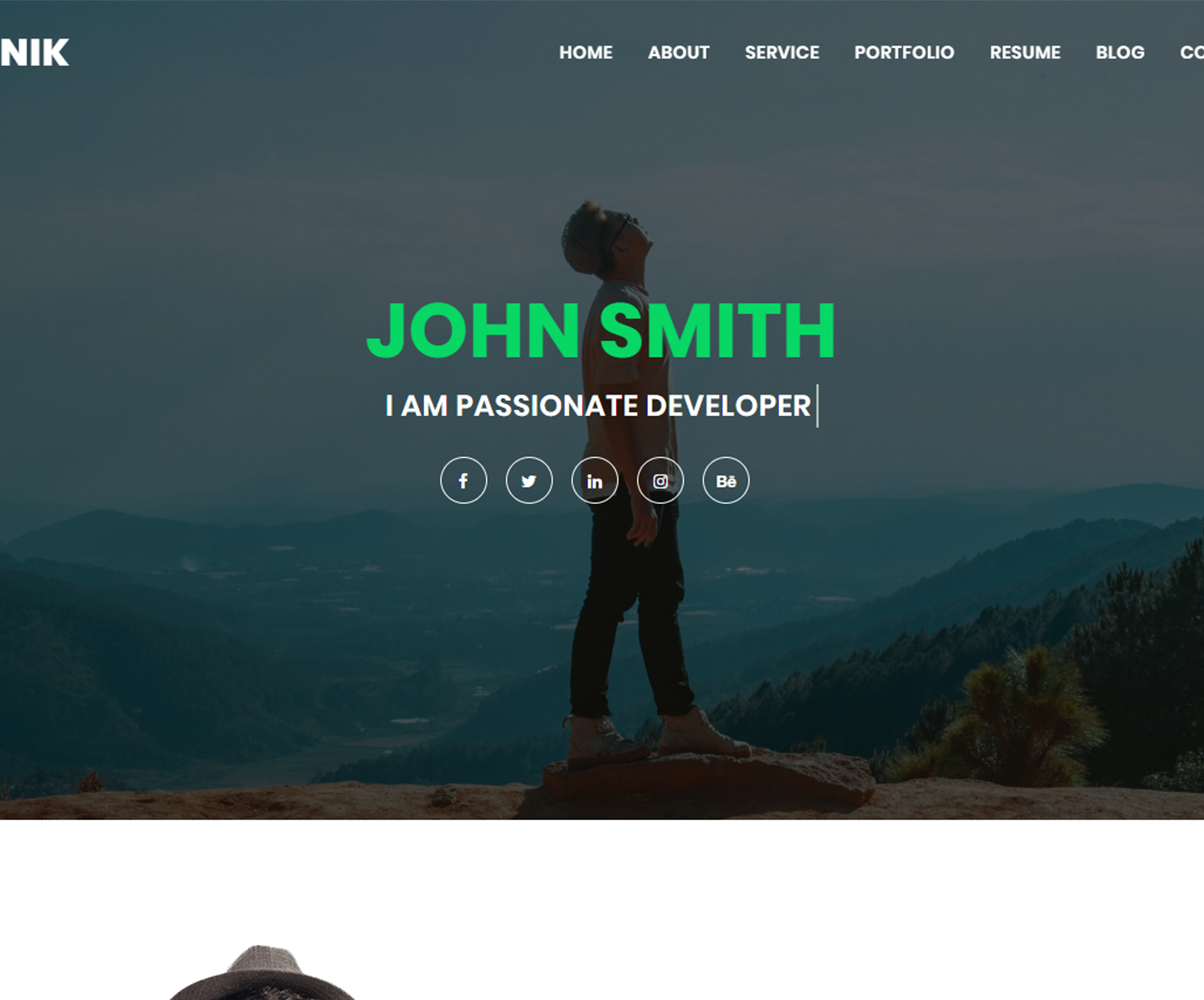 Manik Personal Portfolio Template