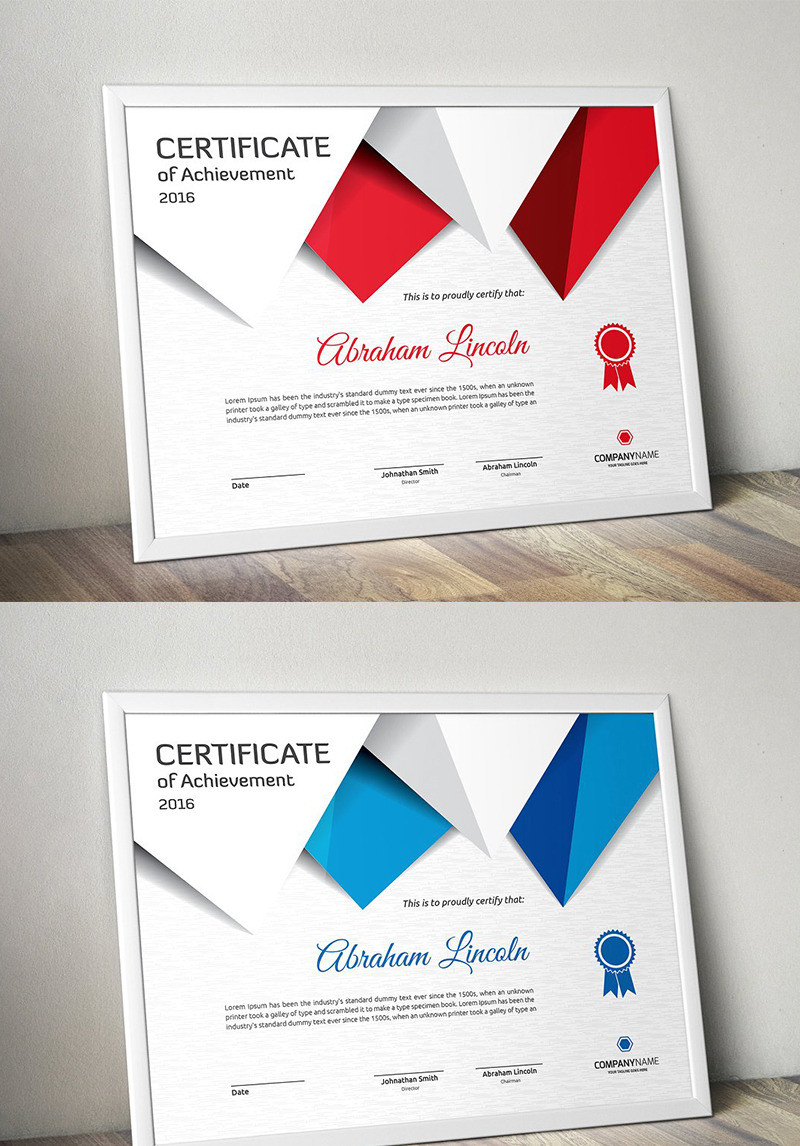 Triangular Certificate Template #95933