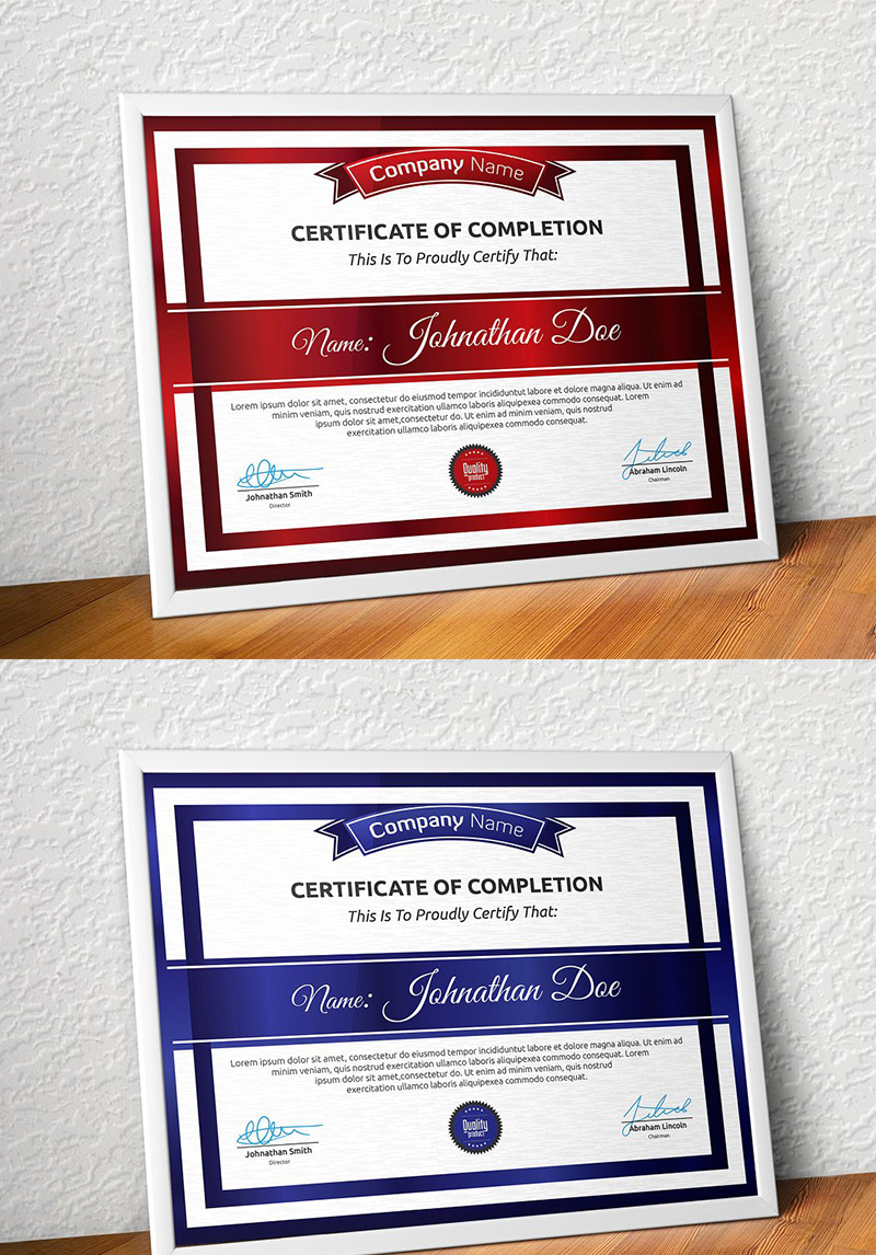 Elegant Retro - Modern Certificate Template #96052