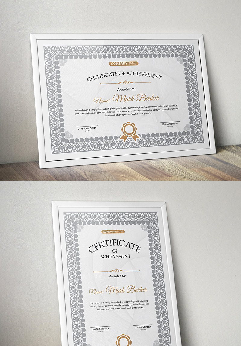 Classic Certificate Template #96156