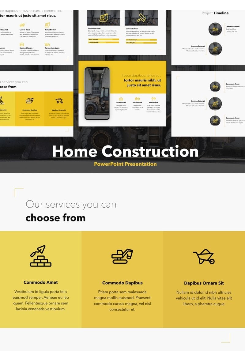 Home Construction PowerPoint Template #96584