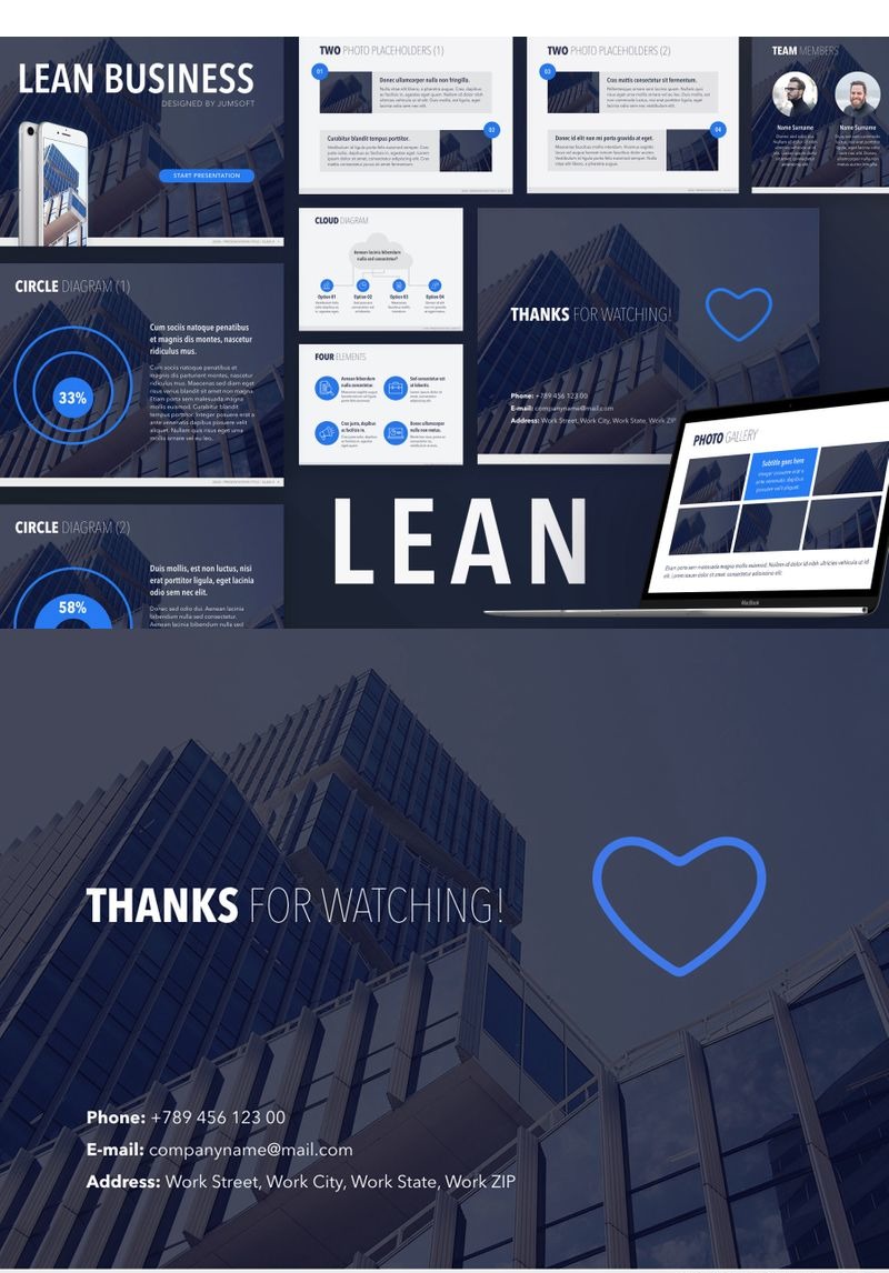 Lean PowerPoint Template #96593