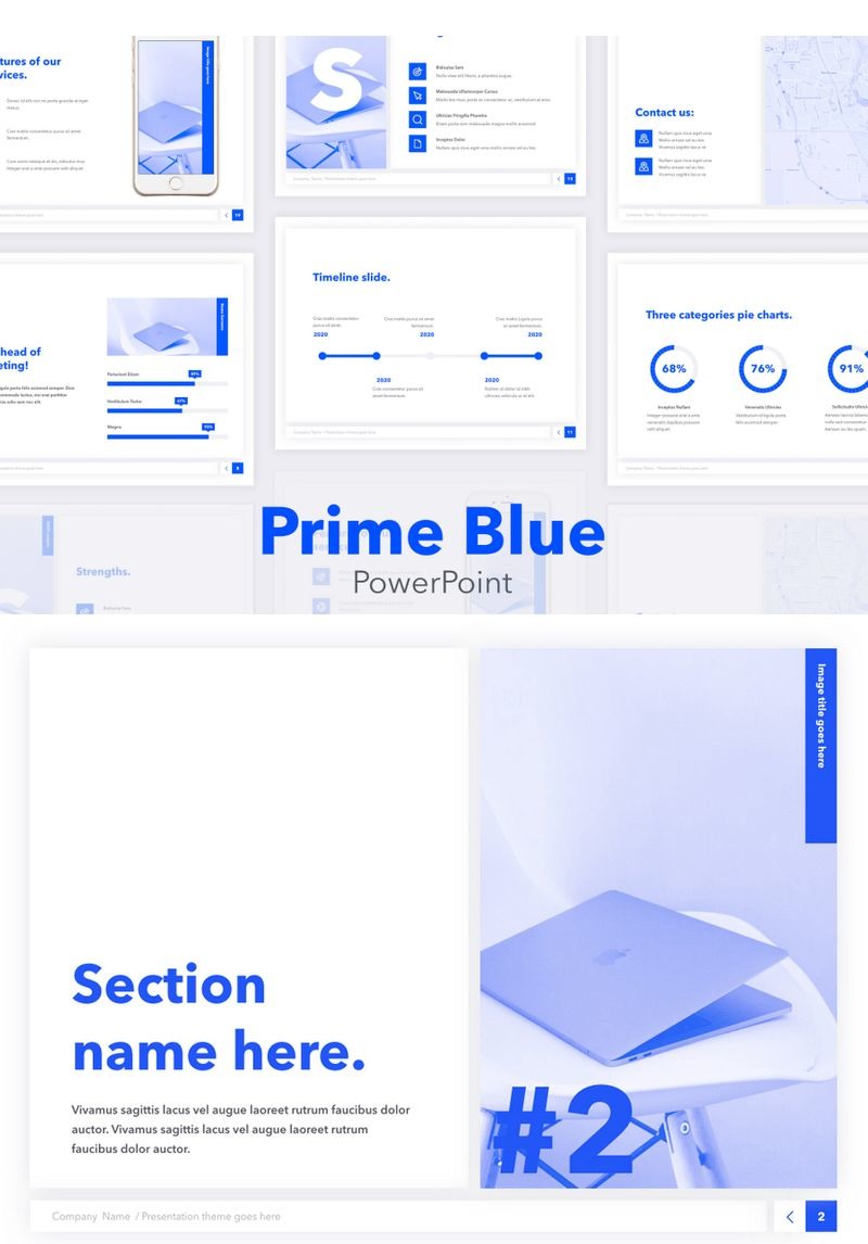 Prime Blue PowerPoint Template #96693