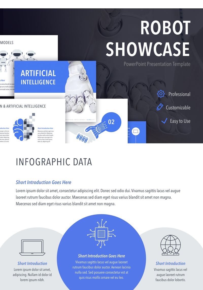Robot Showcase PowerPoint Template #96706