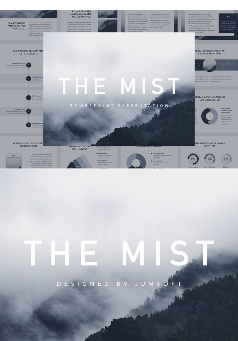 The Mist PowerPoint Template #96726