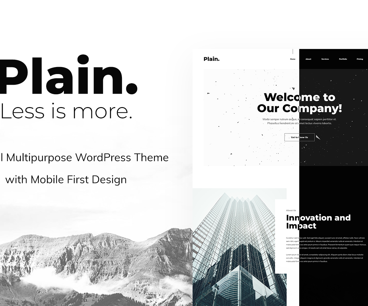Plain - Minimal Multipurpose WordPress Theme
