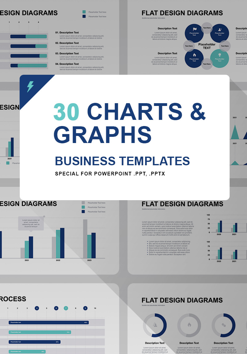 Graphs and Charts for PowerPoint Template #97156