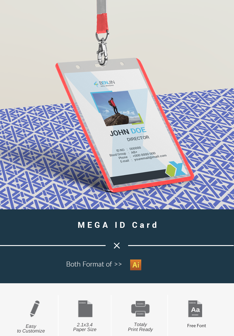 MEGA ID Card Corporate Identity Template #97124