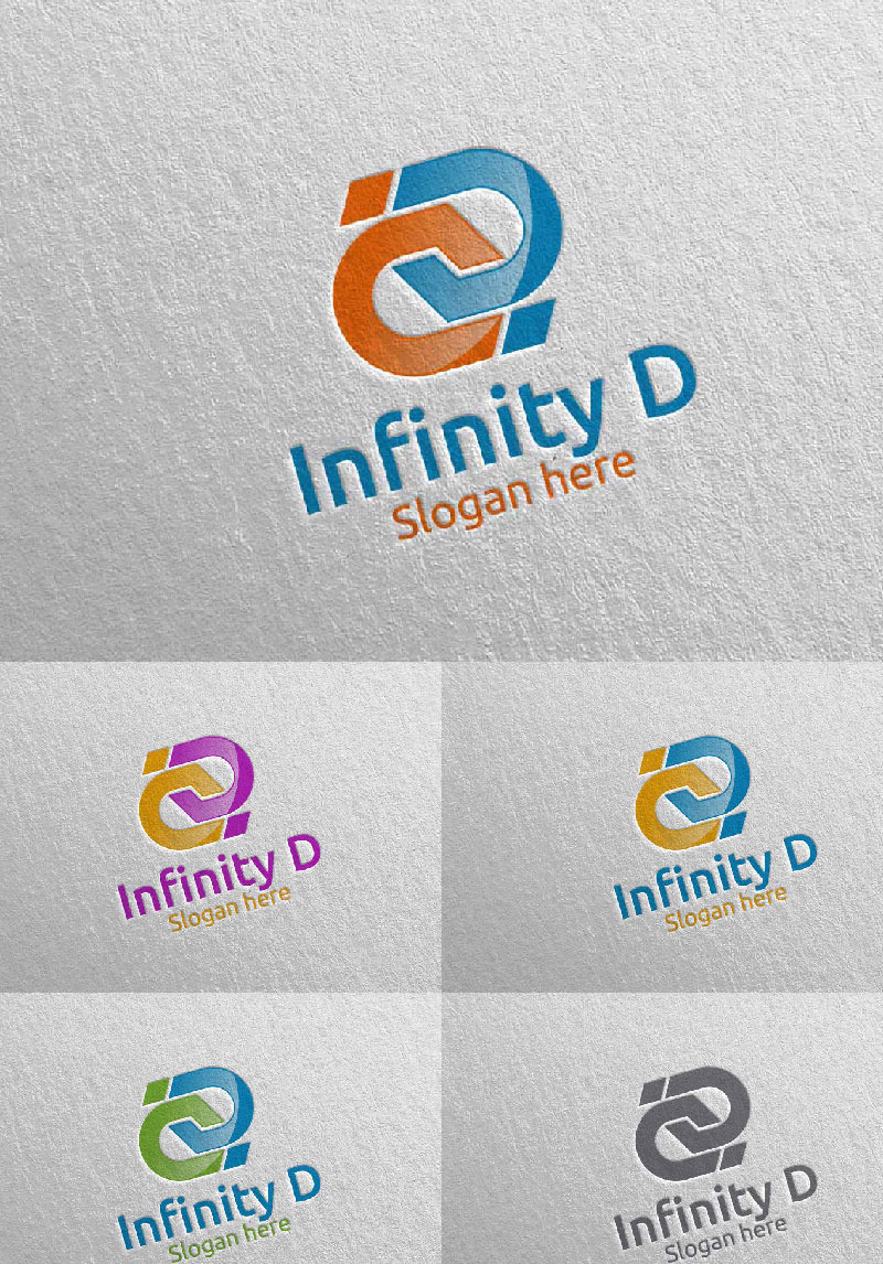 Infinity Letter D for Digital Marketing Financial Advisor or Invest 72 ...