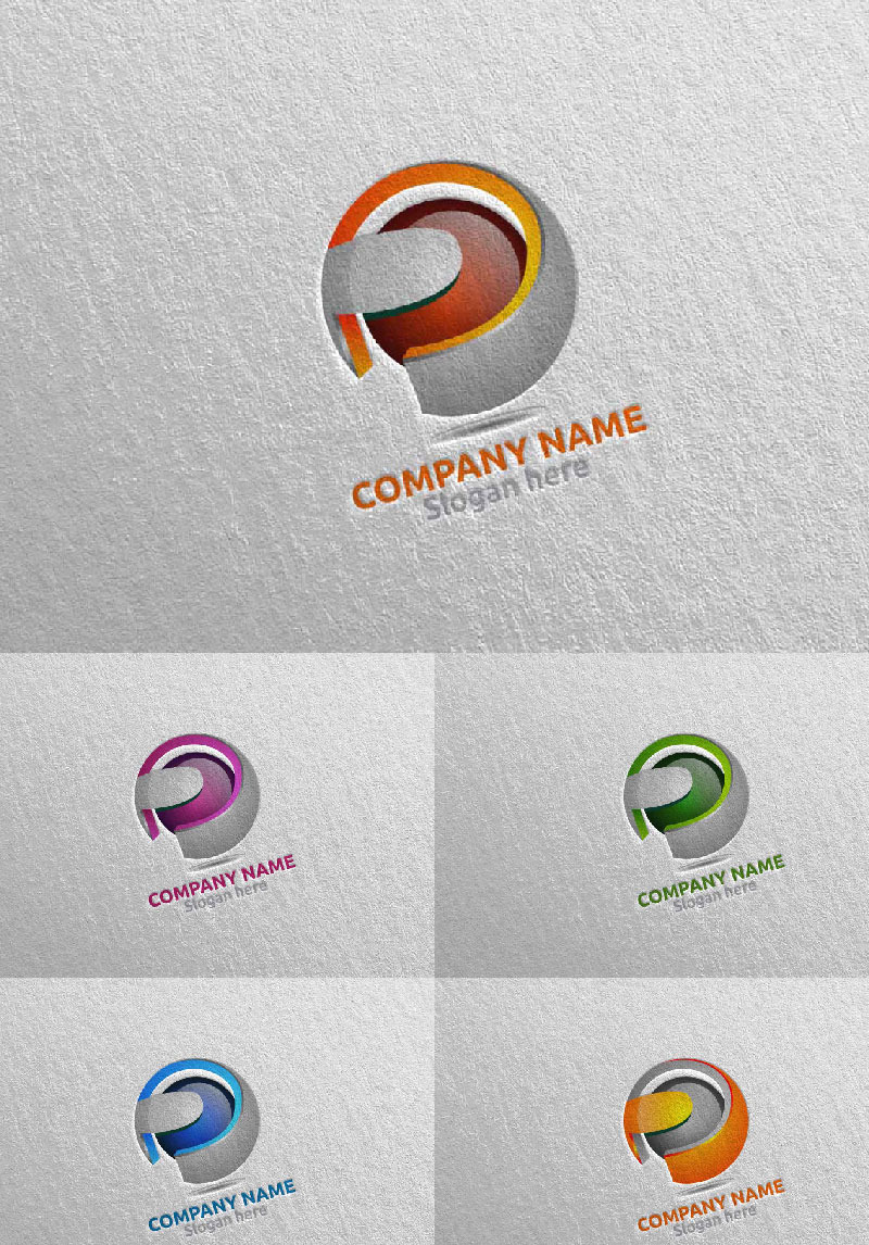 Letter P Design 24 Logo Template #97563