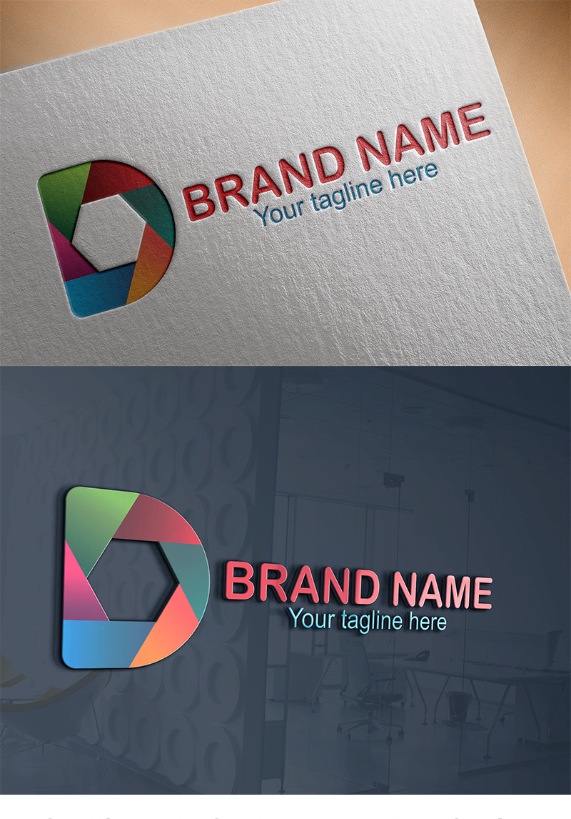 D Letter Design Logo Template #97903