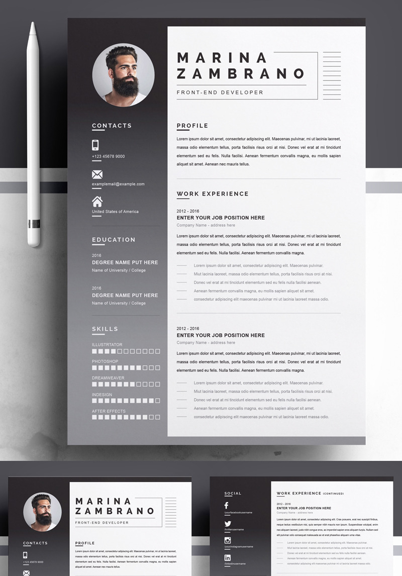 Marina Resume Template #97959