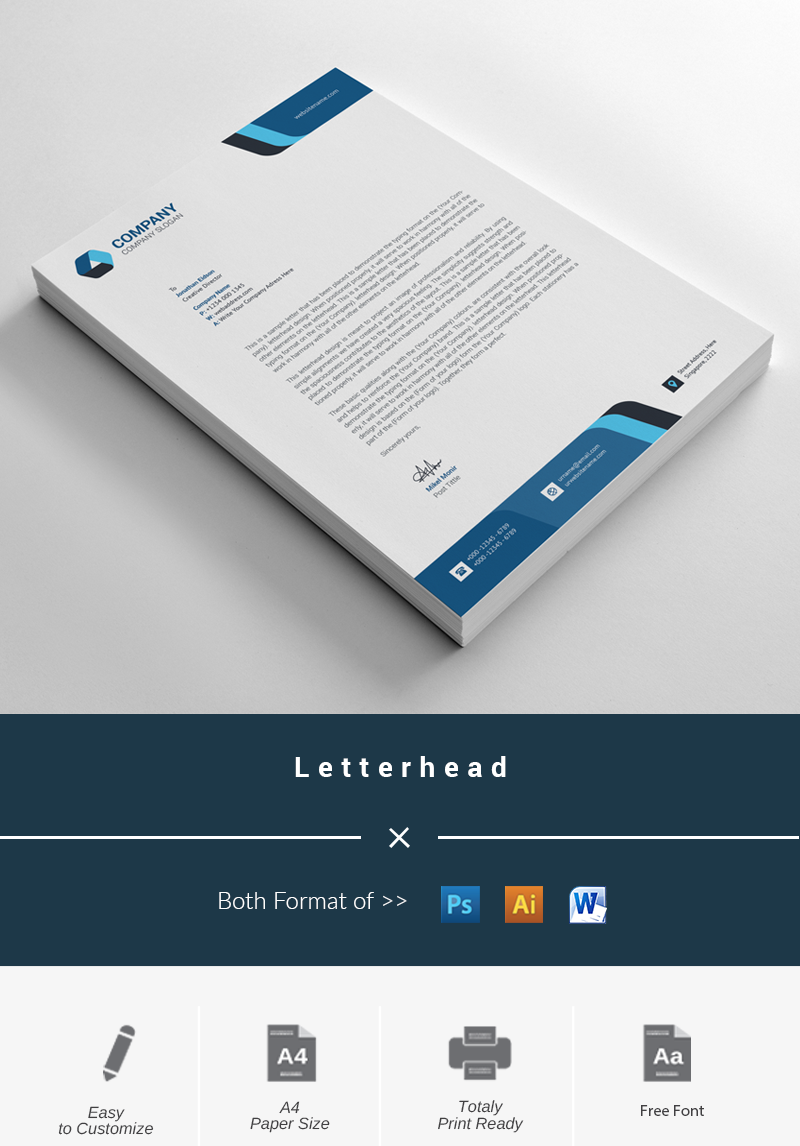 Letterhead Corporate Identity Template #98168