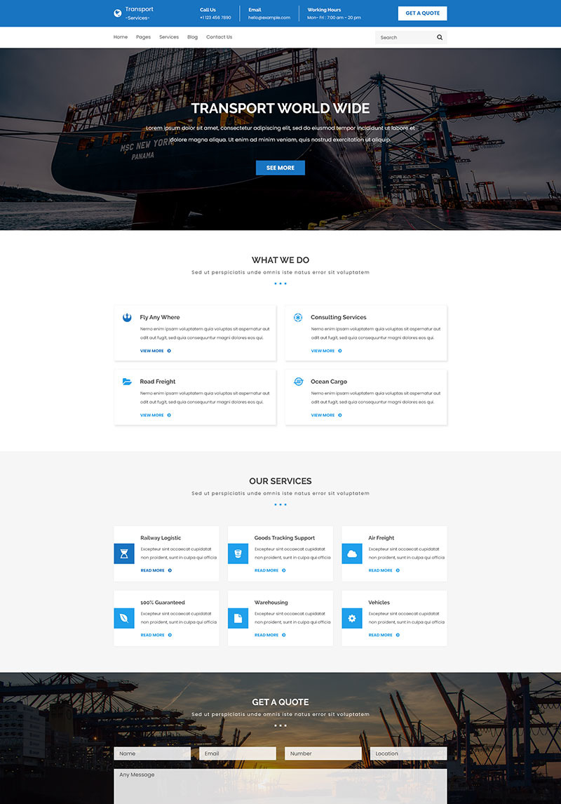 Transport PSD Template #98141