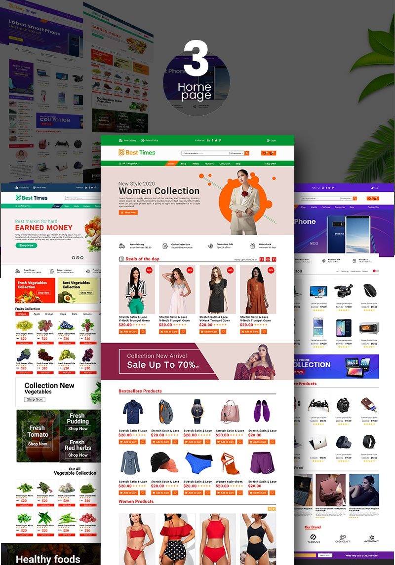 E-commerce Web Site PSD Template #98281