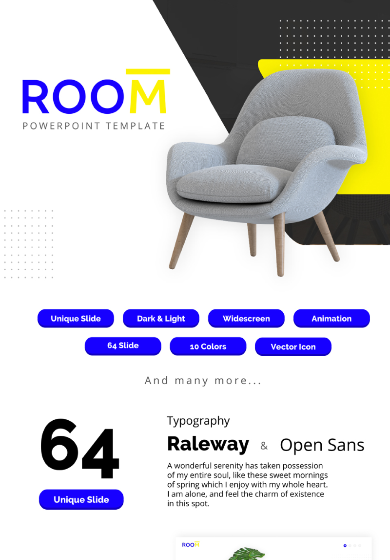 Room - Furniture Presentation Fully Animated PowerPoint Template #98265