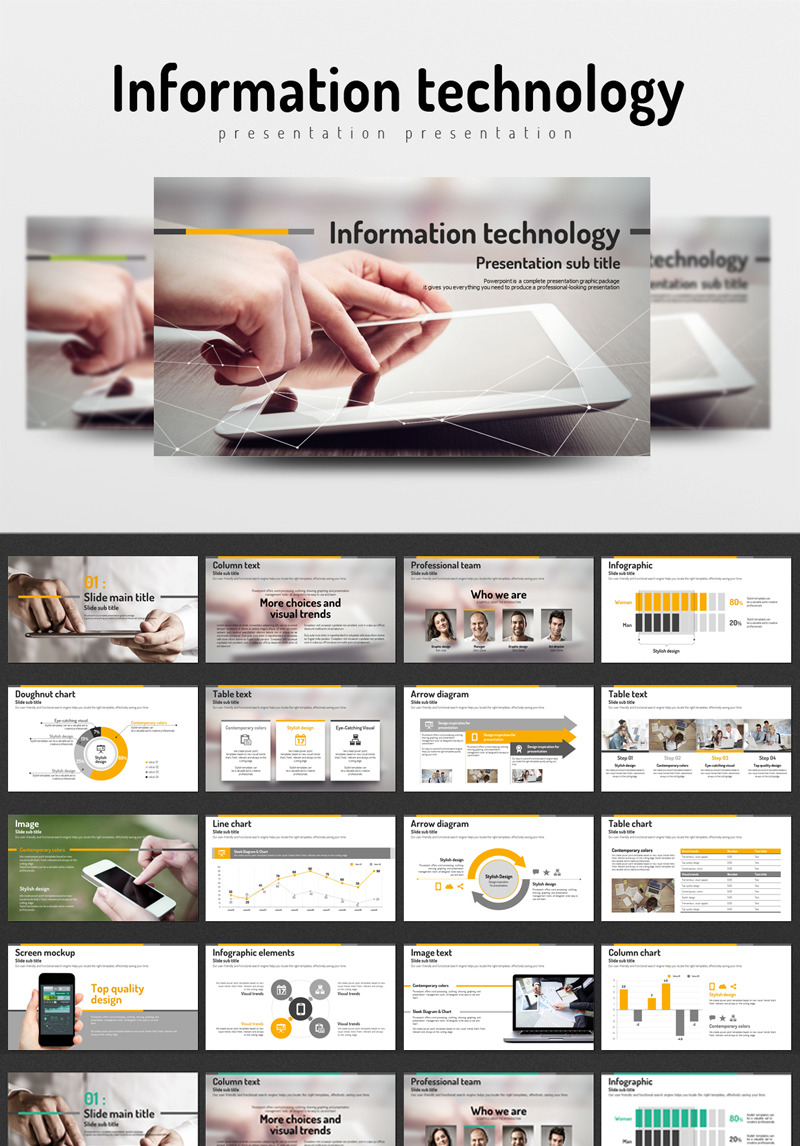 Information Technology PowerPoint Template #98560