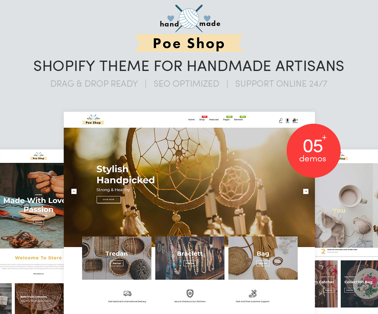 PoeShop - Handmade Artisans Shopify Theme #98591