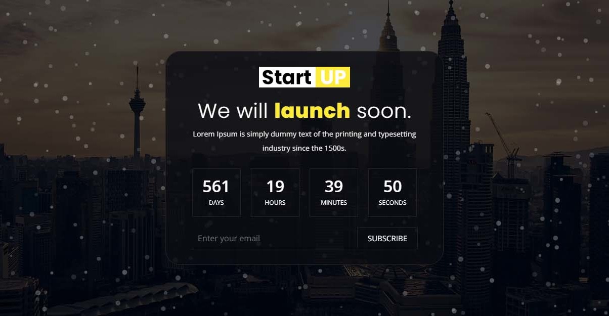 Startup - Coming soon template. Specialty Page #98583