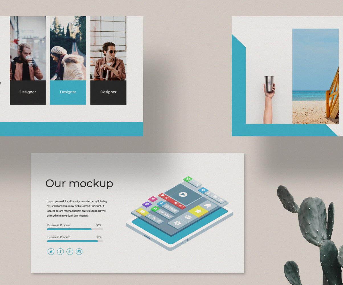 Aqua Presentation PowerPoint Template #98662