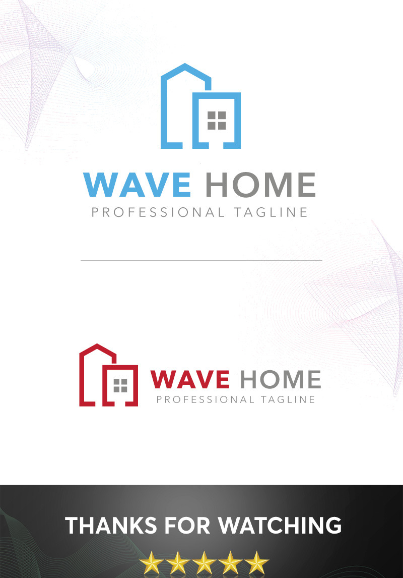 Wave Home Logo Template #98651 - TemplateMonster