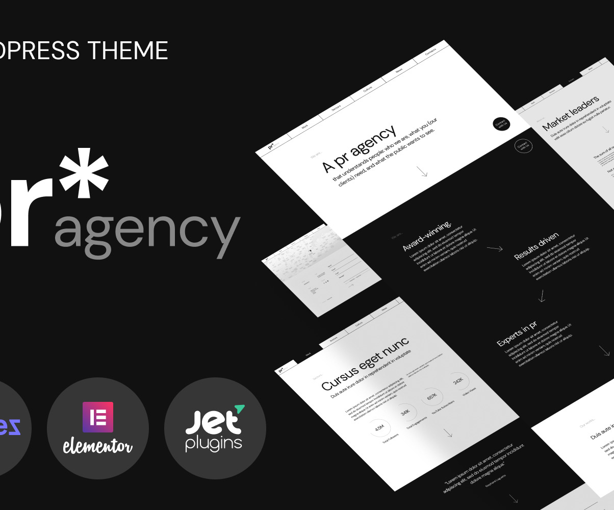 PR Agency - PR Agency Elementor-based WordPress Theme #98755