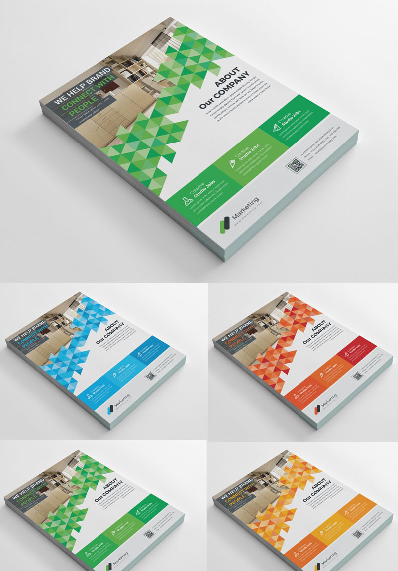 Green Color Flyer Corporate Identity Template #98952