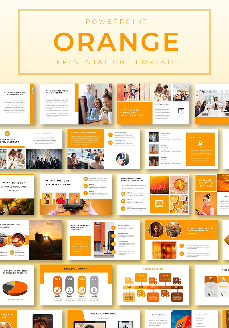 Orange PowerPoint Template #99363