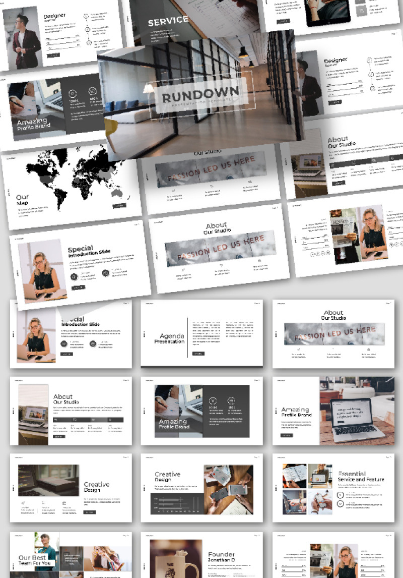 Rundown Presentation PowerPoint Template #99306