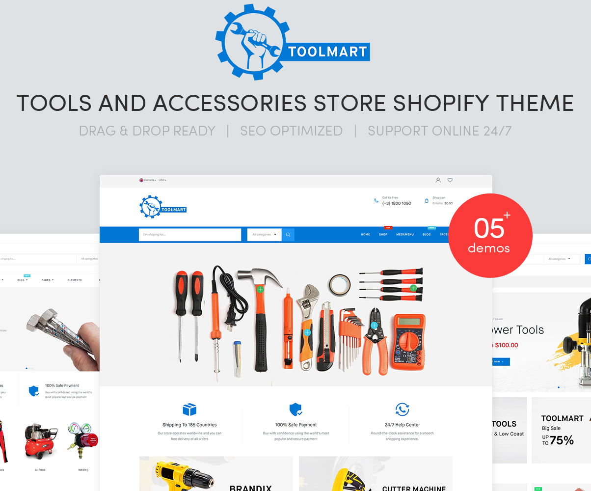 ToolMart - Tools & Accessories Store Responsive Shopify Theme #99337