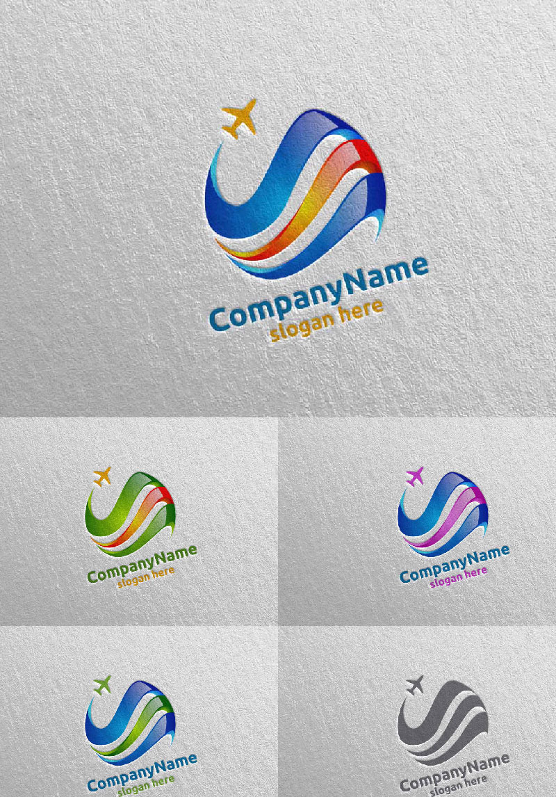 Travel and Tourism for Hotel and Vacation Illustration 8 Logo Template