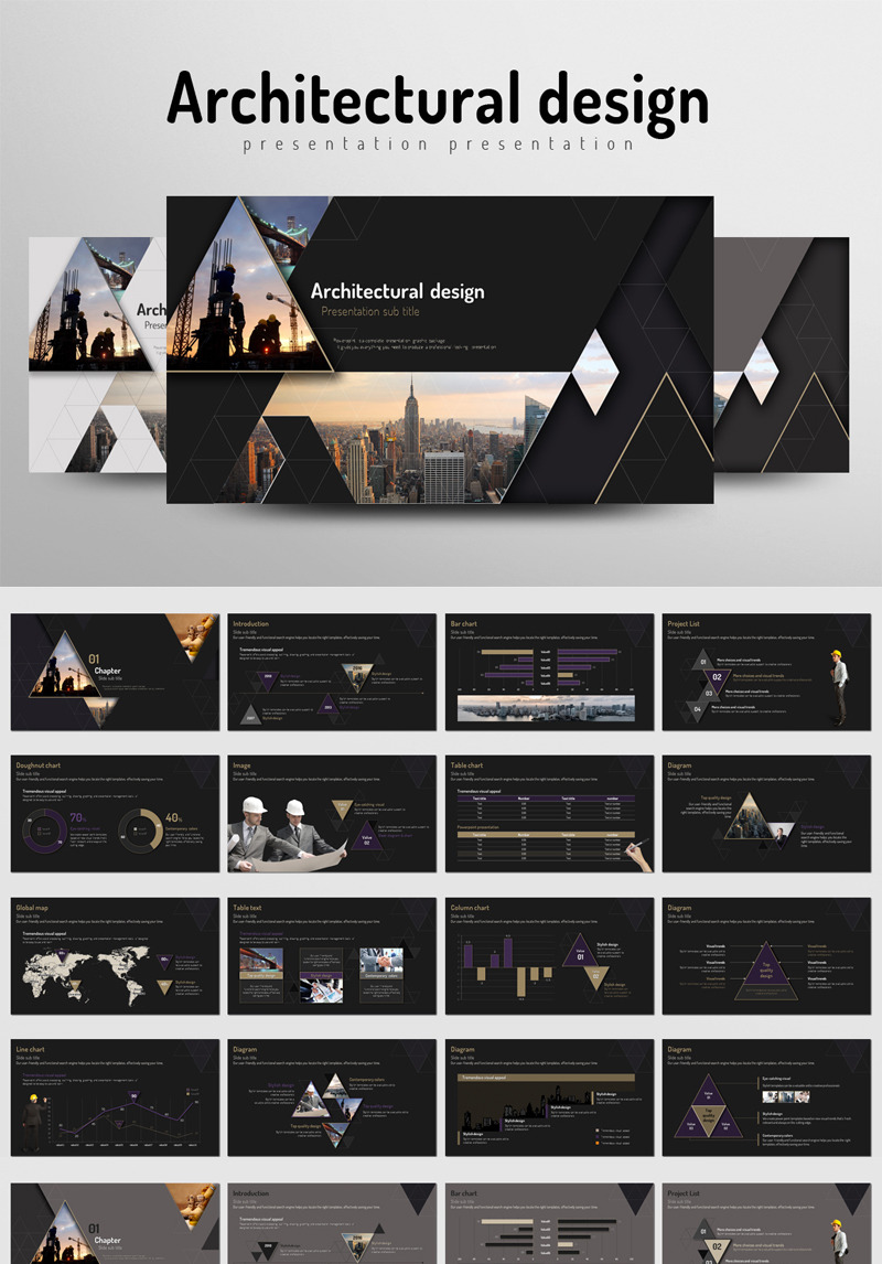 Architectural Design PowerPoint Template #99822