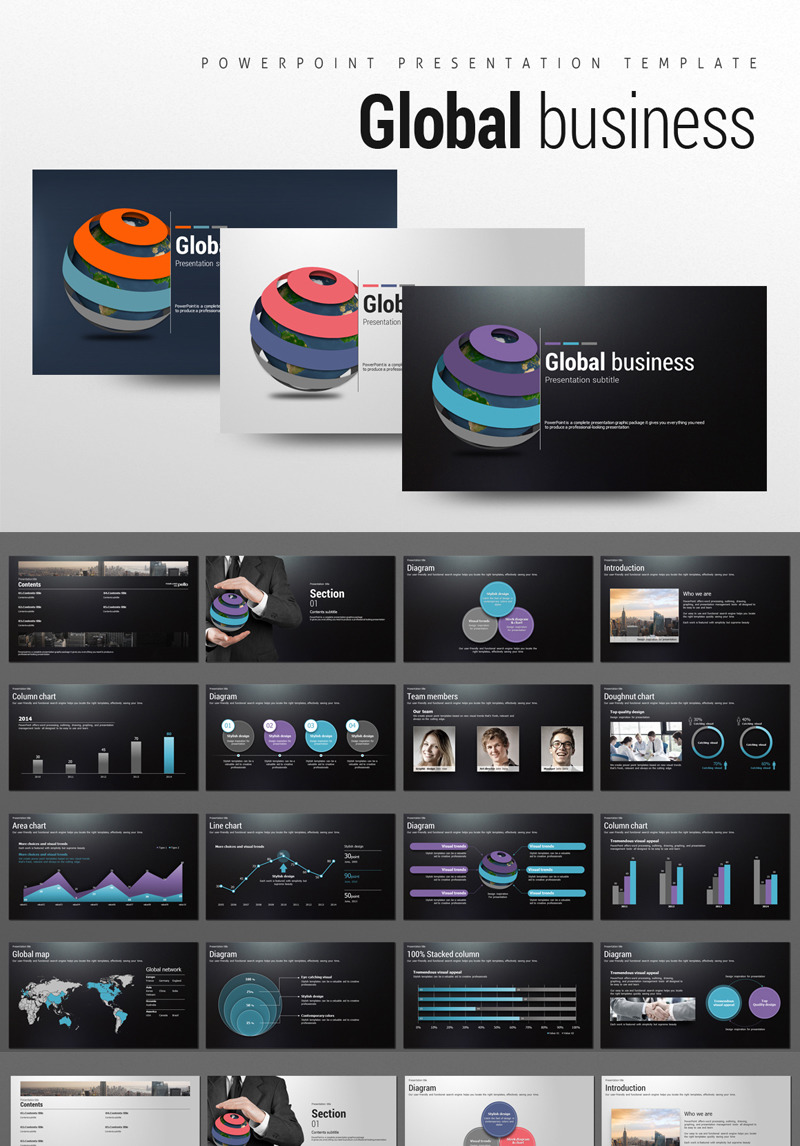 Global Business PowerPoint Template #99848