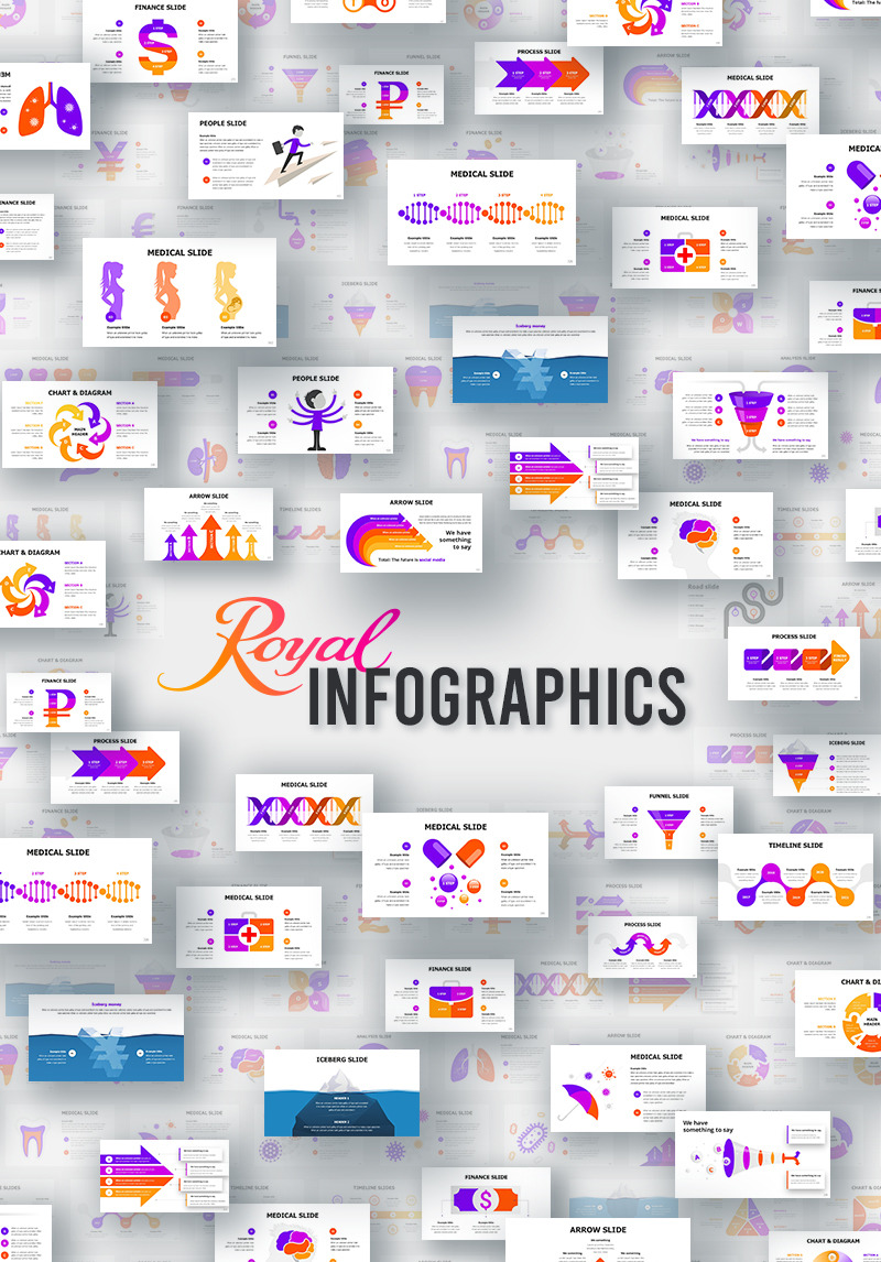 Royal Infographics PowerPoint Template #99877