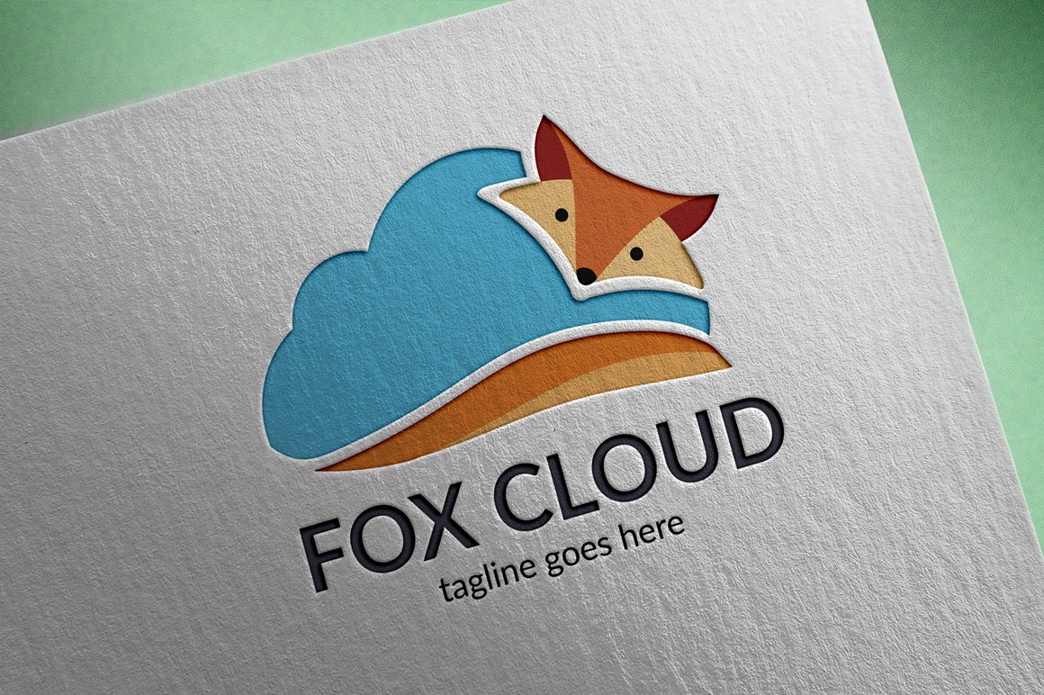 Download Fox Cloud Logo Template - Шаблон логотипа на тему графика