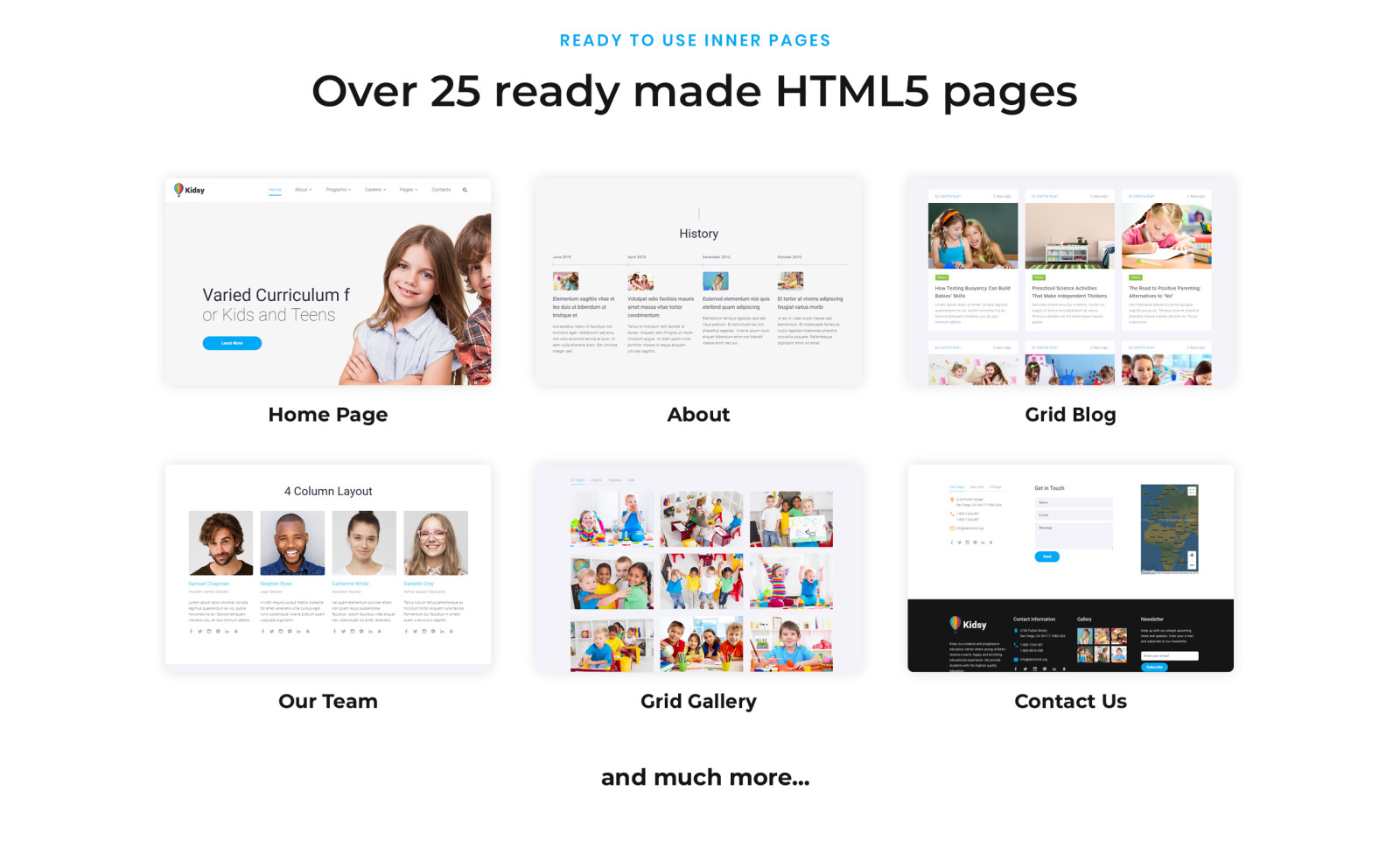 Kidsy - Learning Center Multipage Clean HTML5 Website Template