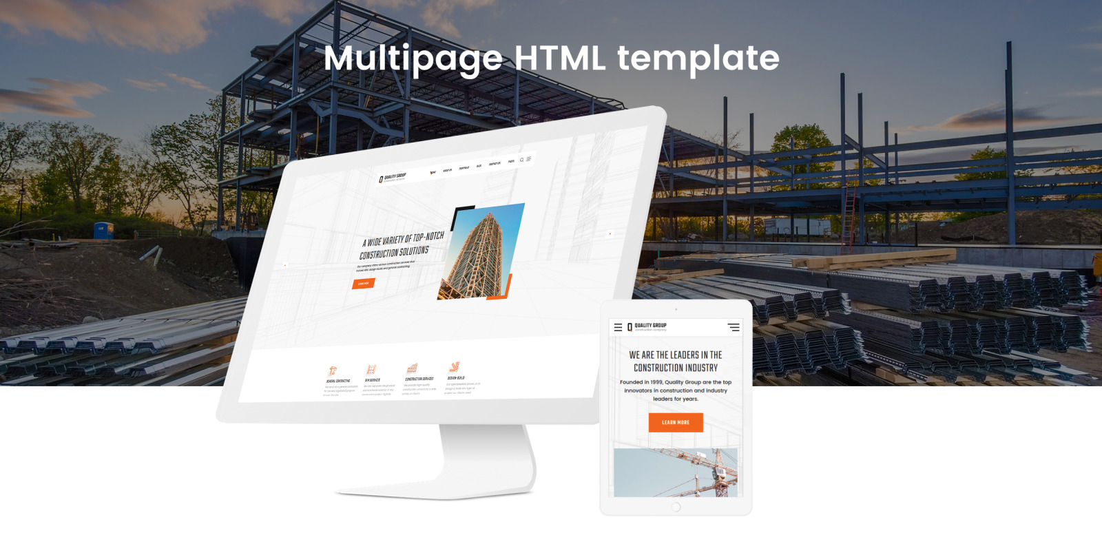 Quality Group - Construction Company Clean Multipage HTML5 Website Template