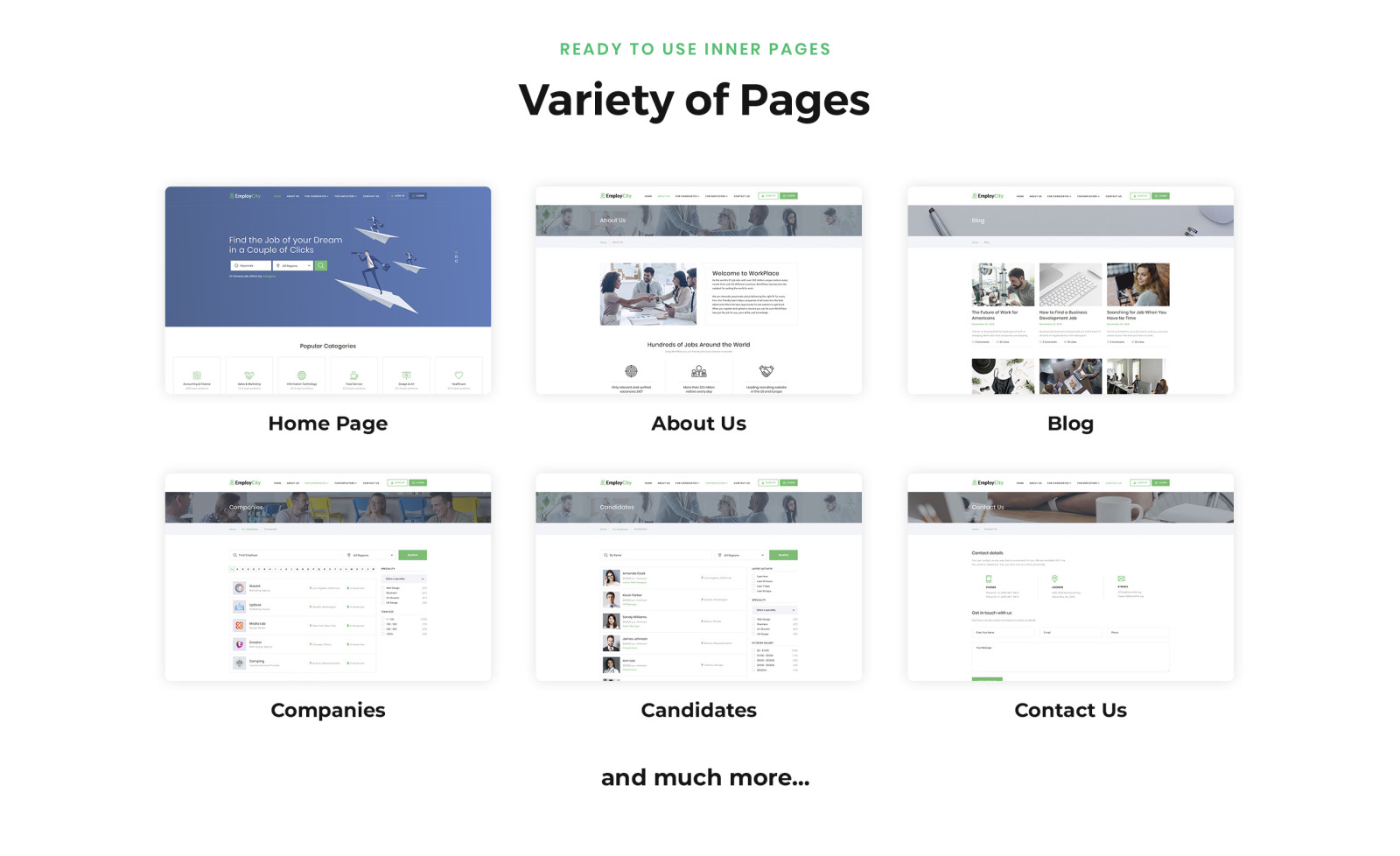 EmployCity - Job Portal Multipage HTML5 Website Template