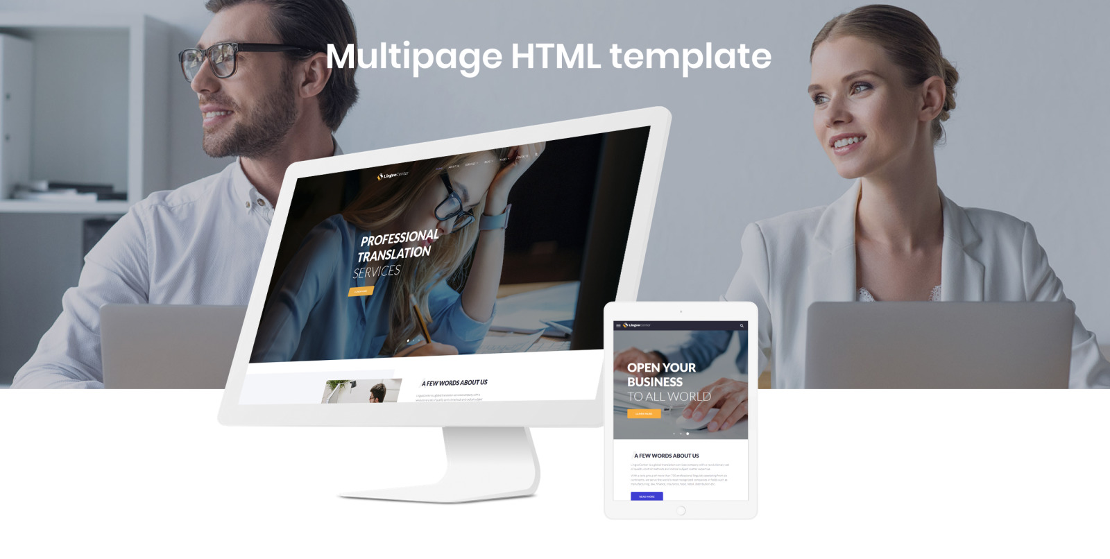 Lingvo Center - Translation Bureau Classic Multipage HTML Website Template