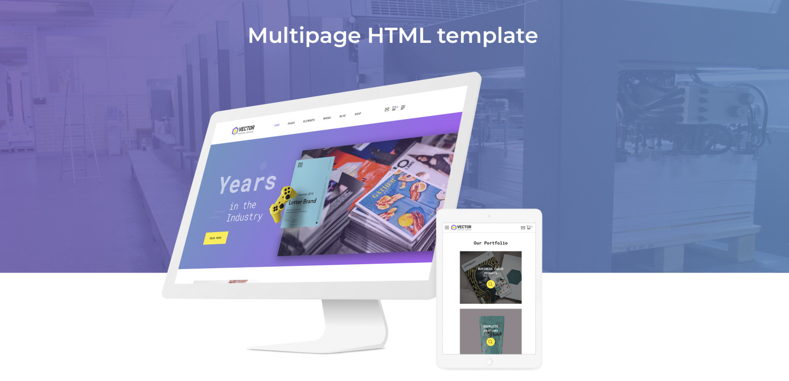 Vector - Print Shop Multipage Modern HTML Website Template