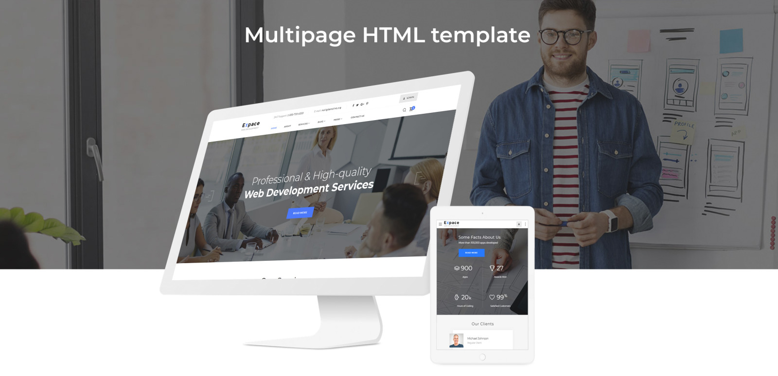 Expace - Web Development Multipage Clean HTML Website Template