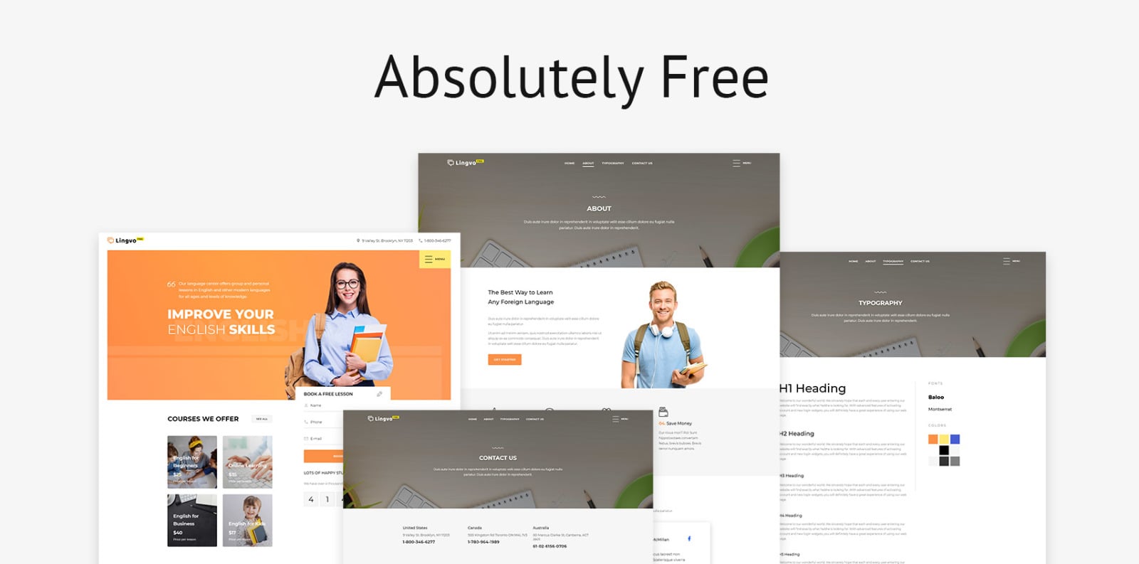 Free Website Template - Learning Center Website Template