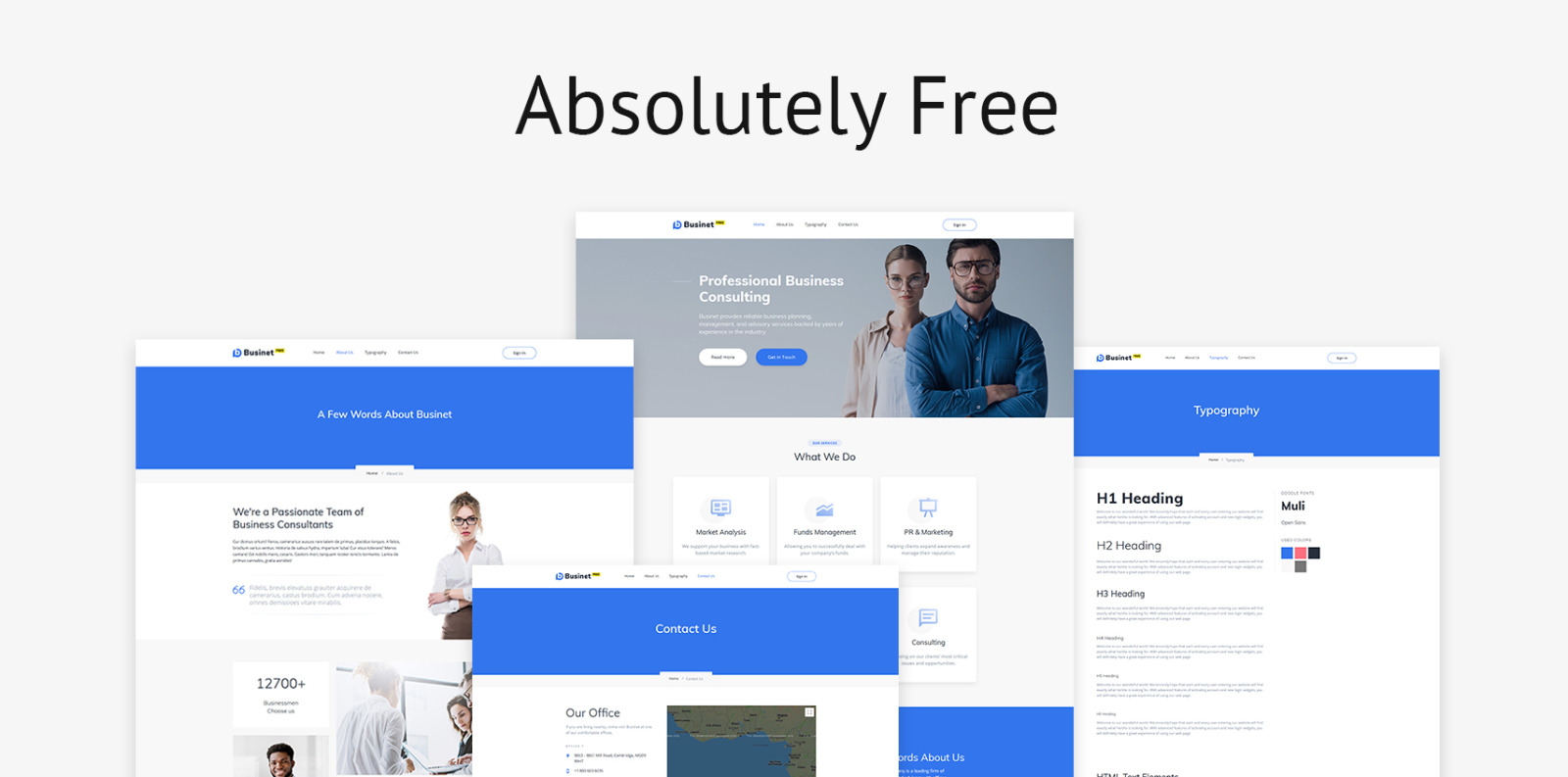 Free HTML5 Theme for Business Site Website Template