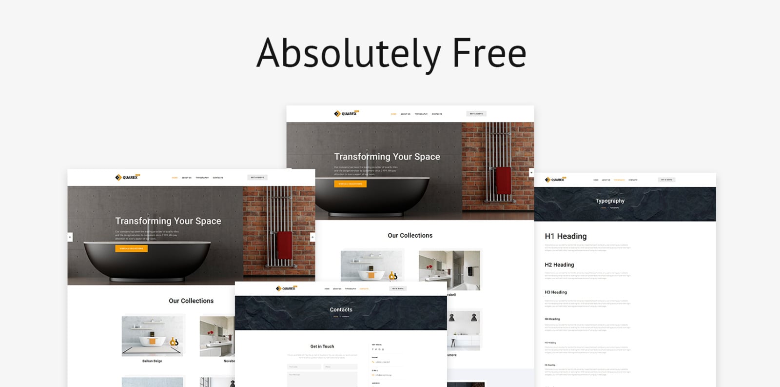 Free HTML5 Theme for Interior Site Website Template