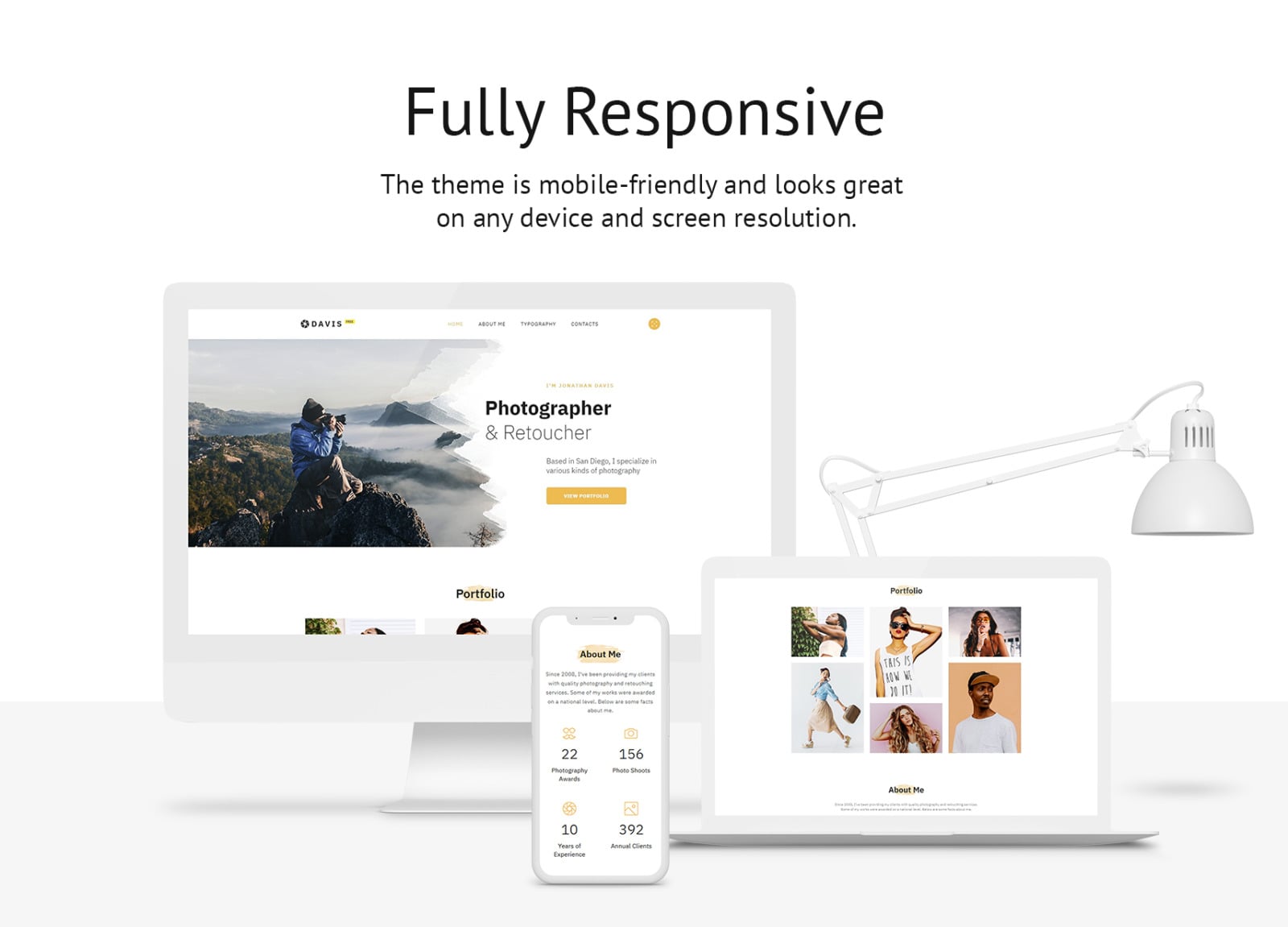 Free HTML5 Theme for Photo Site Website Template