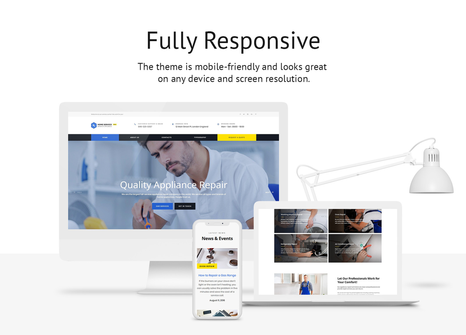 Free HTML5 Theme - Cleaning Website Template